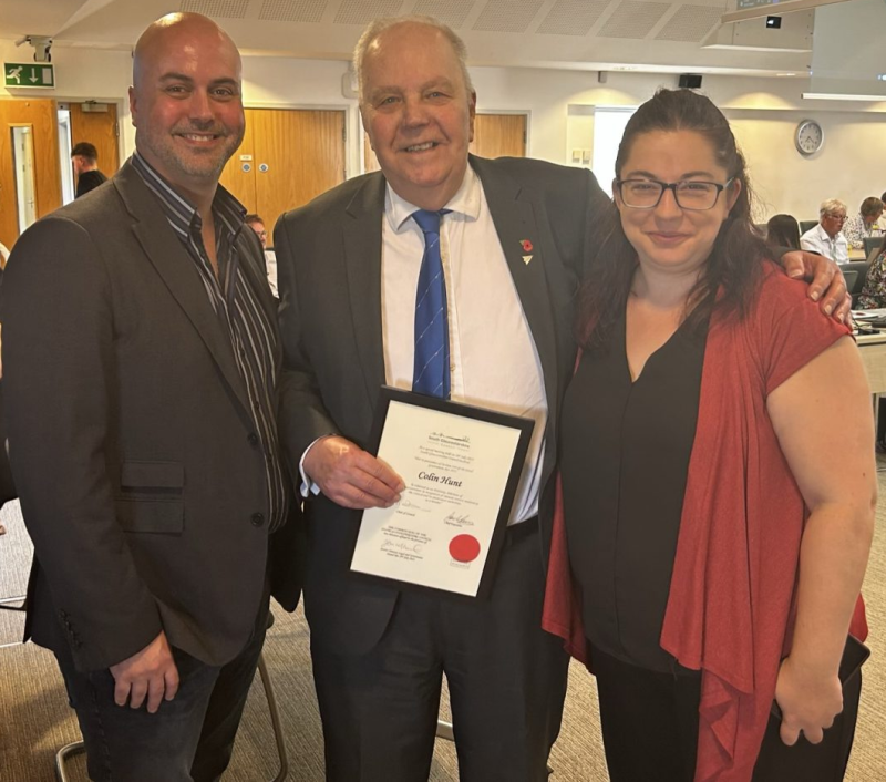 Cllr Colin Hunt Receives Honorary Title - Emersons Green Town Council